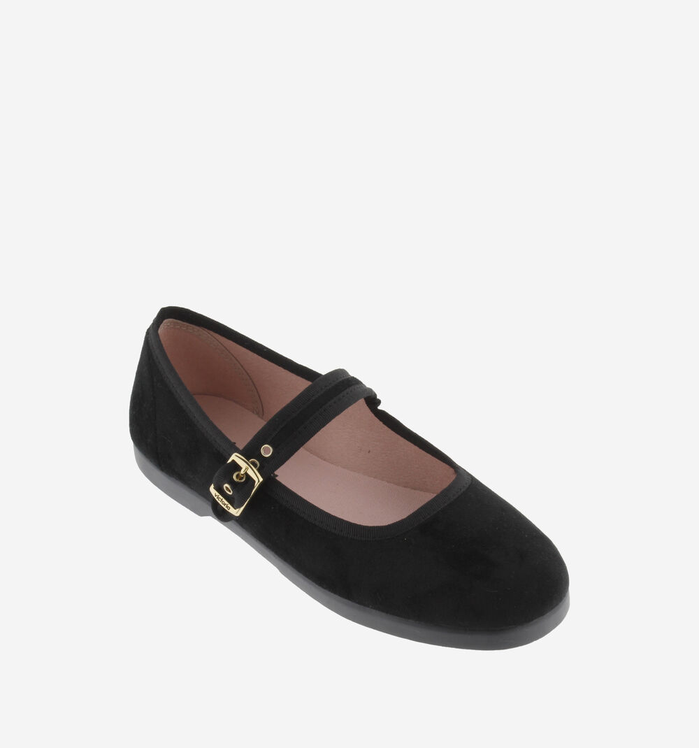 GONG-FU BALLERINE VELOURS & BOUCLE | Chaussures Victoria