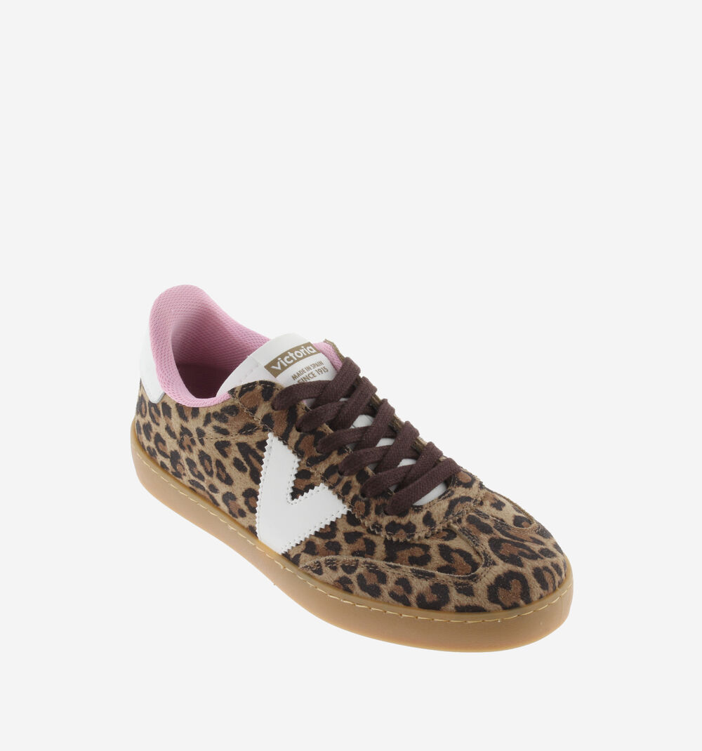 BERLÍN LEOPARD PRINT SPLIT LEATHER & CONTRAST | Victoria Shoes